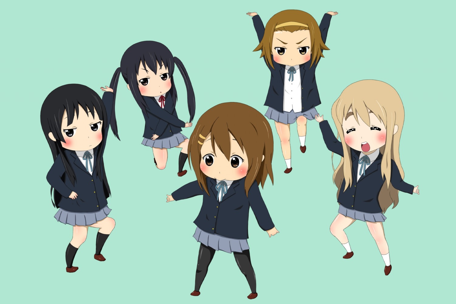 k-on! akiyama mio hirasawa yui kotobuki tsumugi nakano azusa tainaka ...