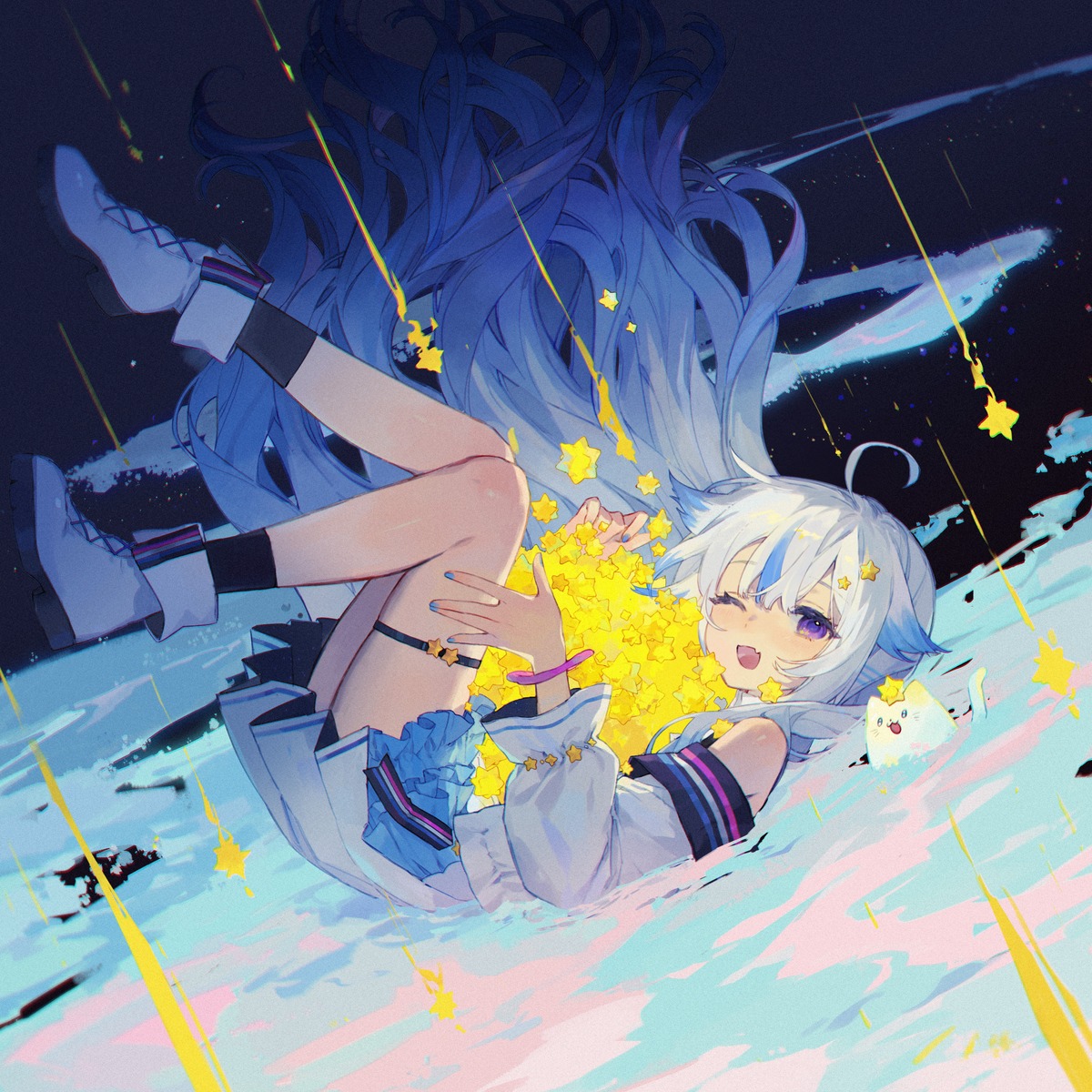 bacheally indie virtual youtuber yuru (vtuber) disc cover garter neko ...