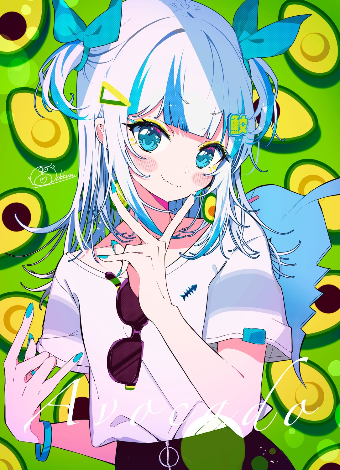 bokkun (doyagaobyo) hololive hololive english gawr gura megane tail ...