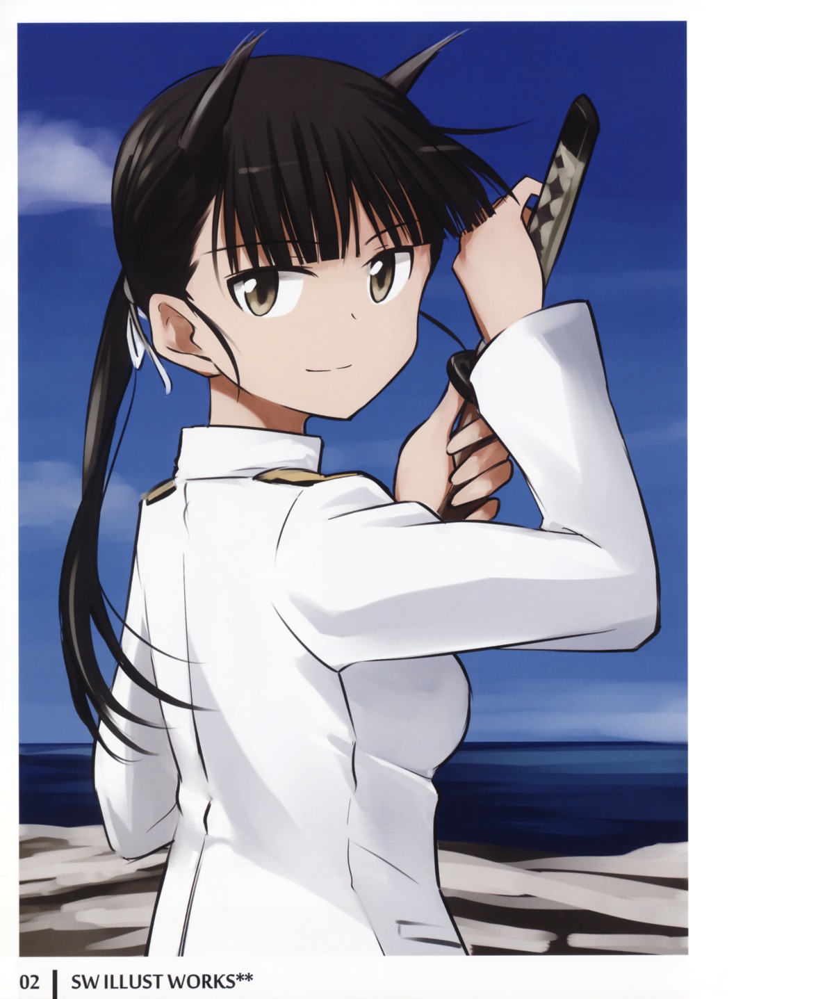 tsuchii (ramakifrau) strike witches sakamoto mio animal ears inumimi ...