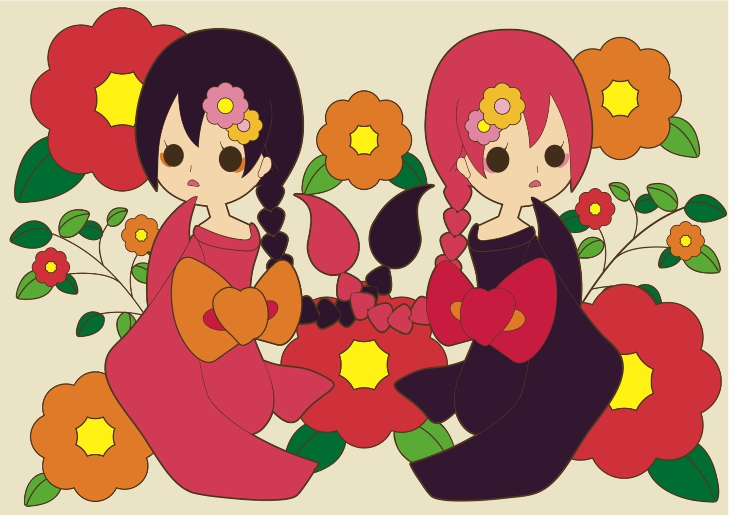 non (pixiv) chibi japanese clothes kimono | #166064 | yande.re