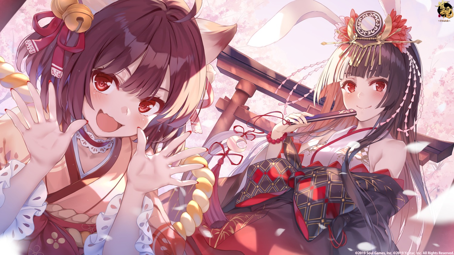 misaki kurehito majsoul ichihime (majsoul) kaguyahime (majsoul) animal ...