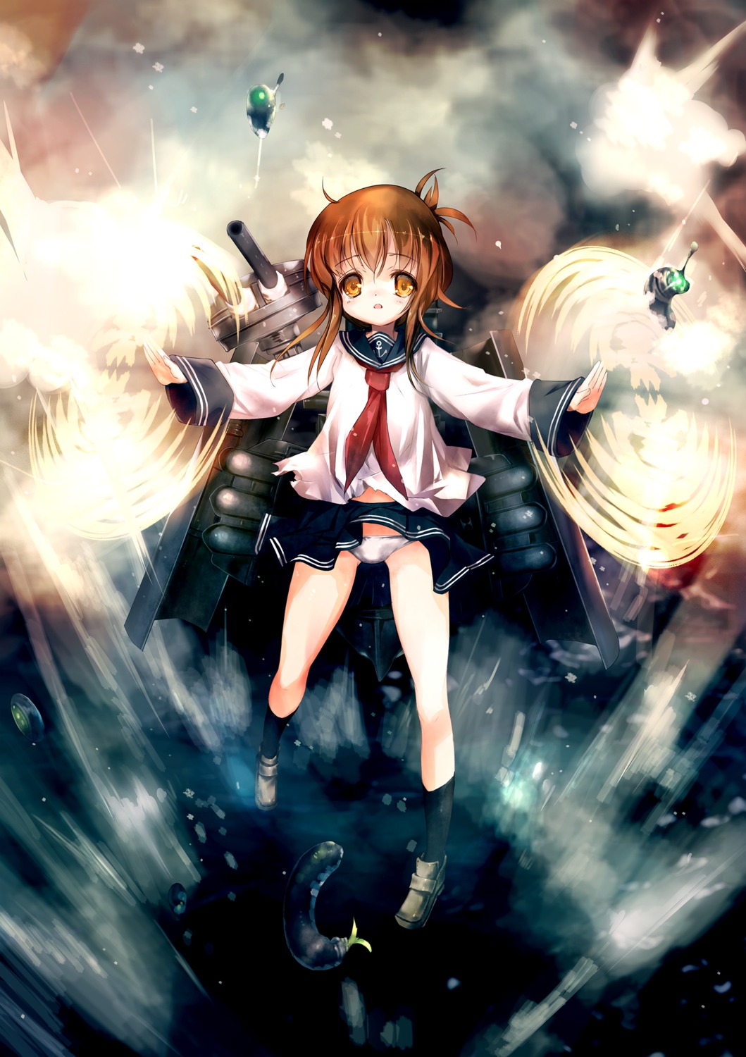 hitomaru kantai collection inazuma (kancolle) pantsu seifuku | #328562 ...