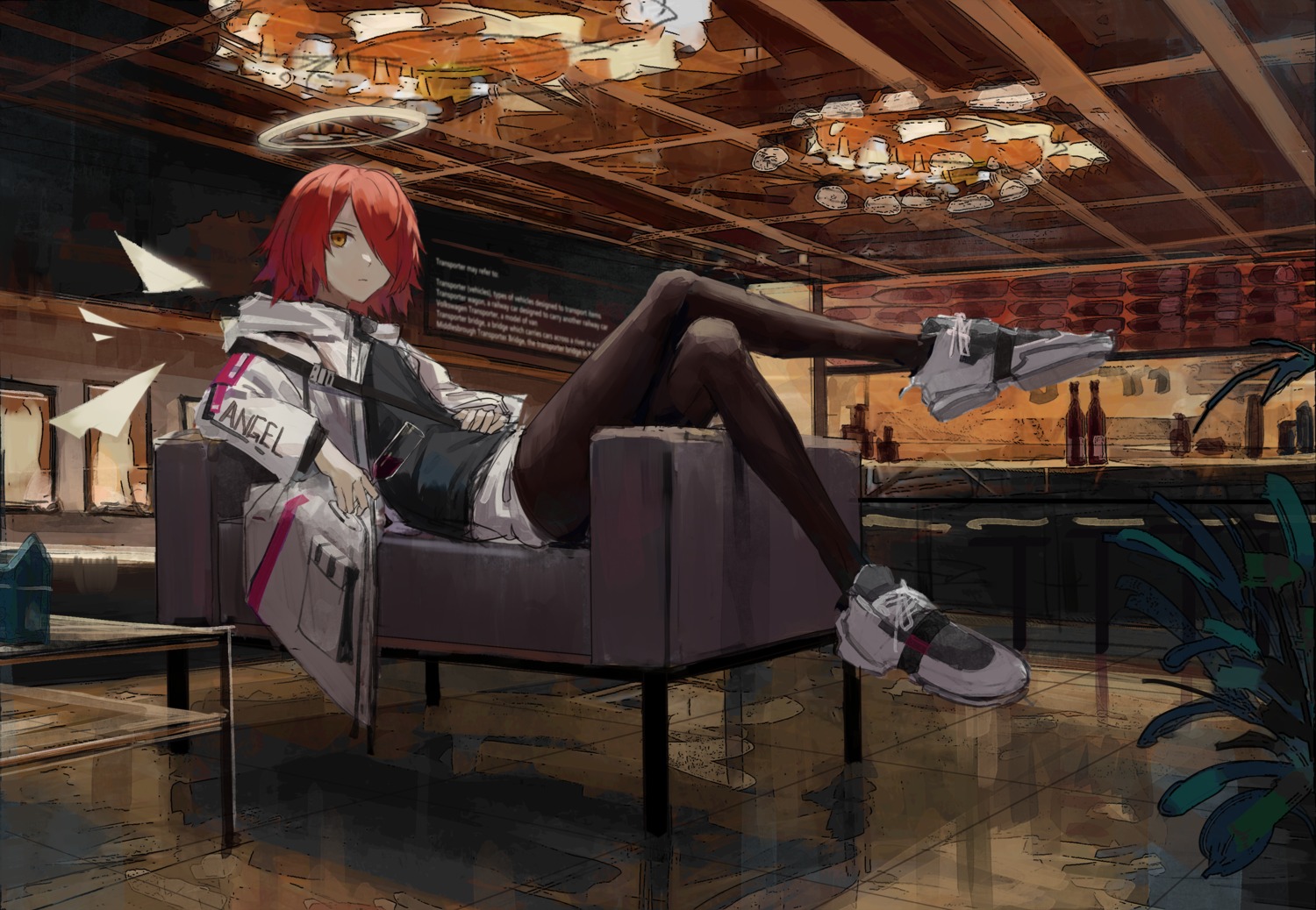 yu-hi arknights exusiai (arknights) angel pantyhose wings | #647391 ...