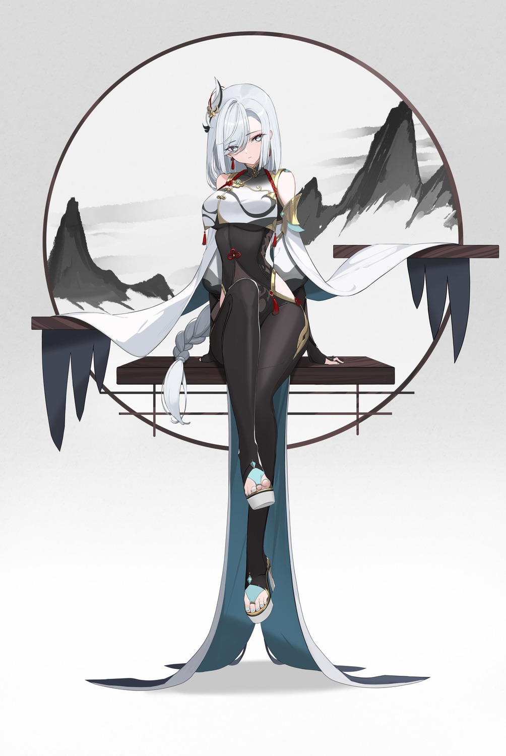 rikui (rella2930) genshin impact shenhe asian clothes bodysuit ...