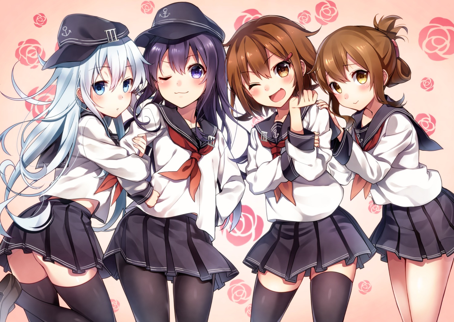 kat (bu-kunn) kantai collection akatsuki (kancolle) hibiki (kancolle ...