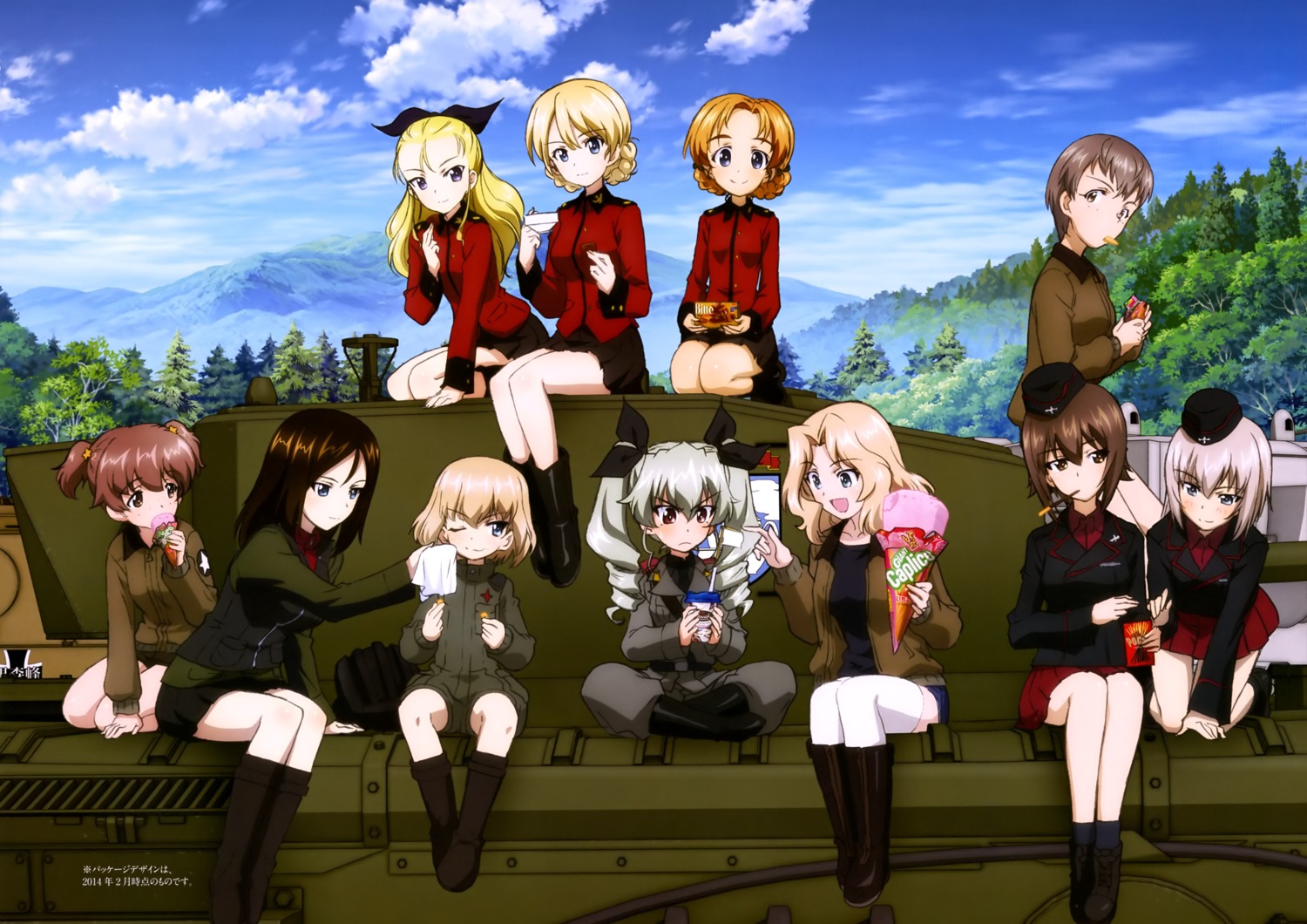 girls und panzer alisa (girls und panzer) anchovy assam darjeeling ...