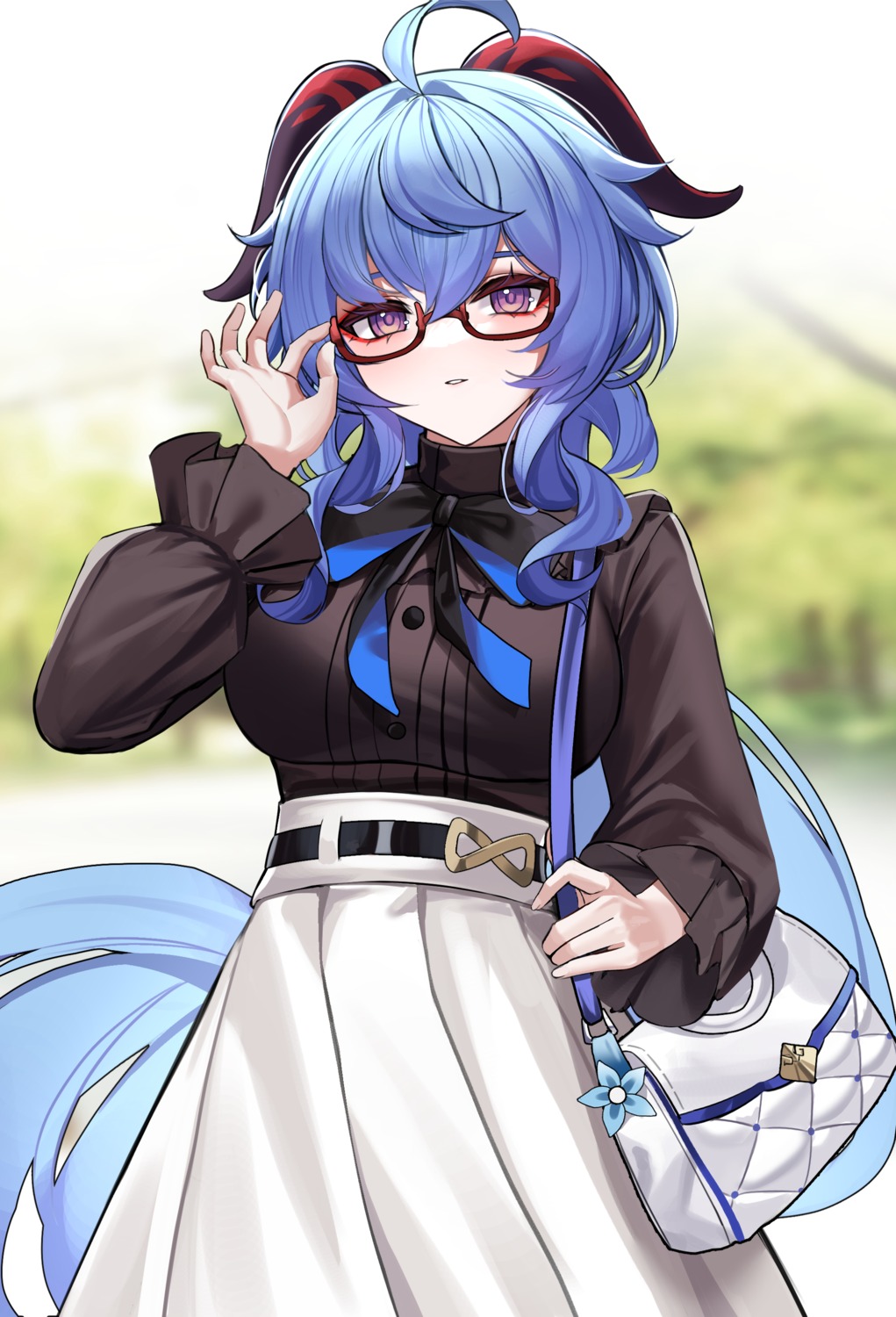 eternity (shadeh) genshin impact ganyu horns megane | #1023814 | yande.re