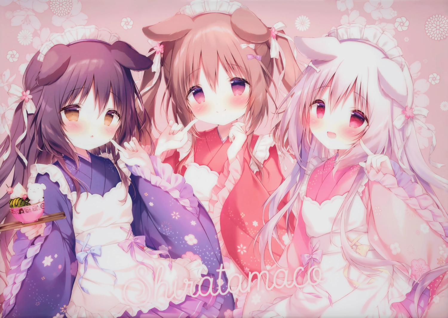 shiratamaco shiratama kuroi inu marron (shiratamaco) shiroi inu animal ...