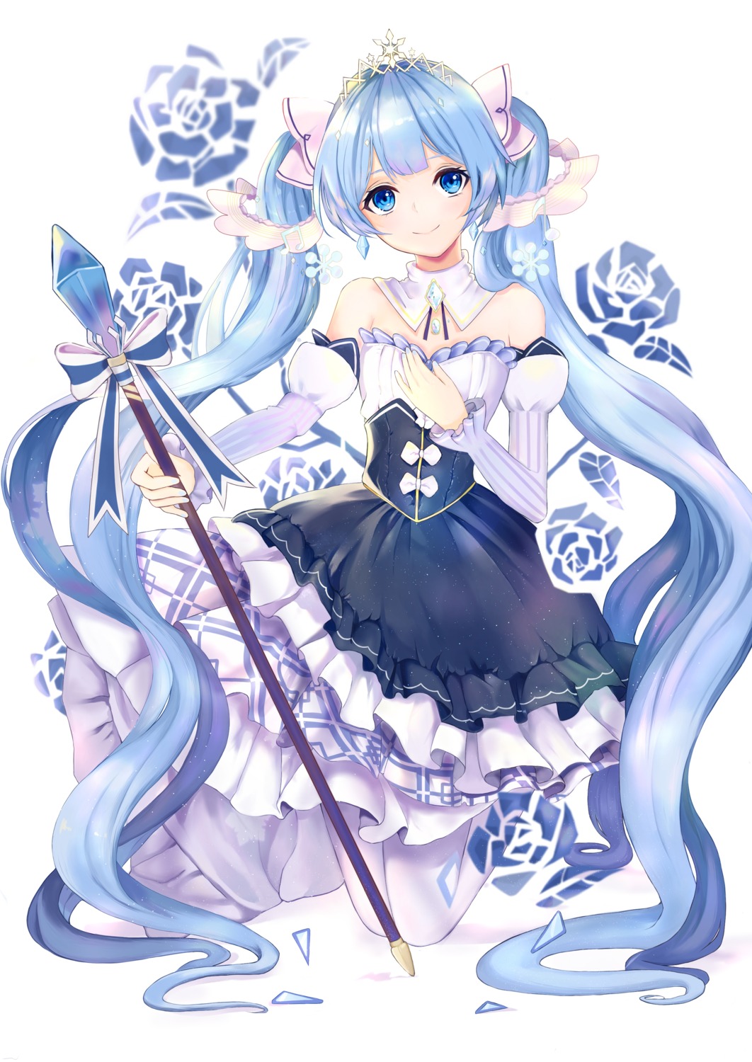 shiina (shiina0227) vocaloid hatsune miku yuki miku skirt lift weapon ...